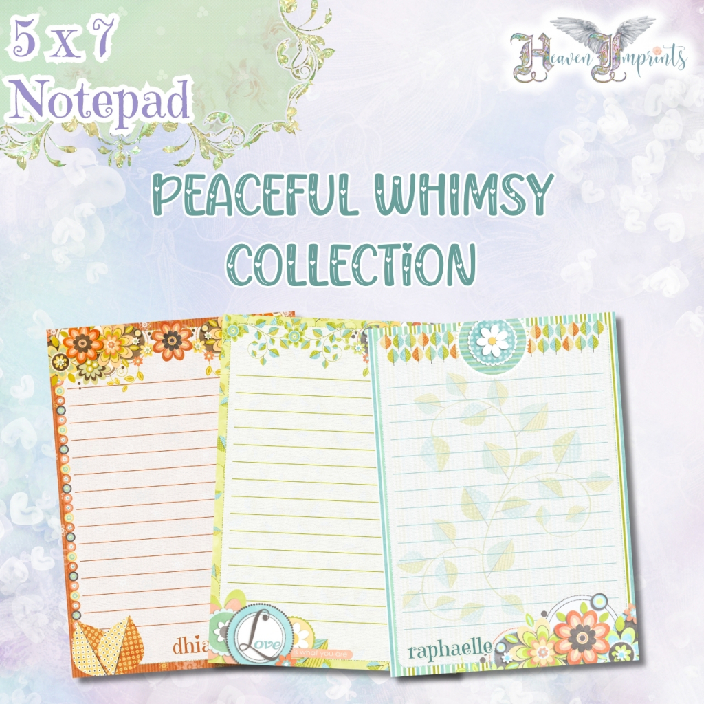 5x7 Notepad | Personalized Tear-Off Memo Pad - Peaceful Whimsy ...