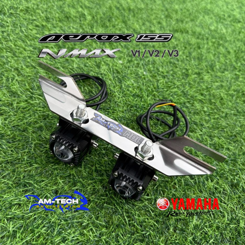 YAMAHA NMAX/AEROX V1,V2,V3 MDL Mini Driving Light T-post Bracket by Am ...