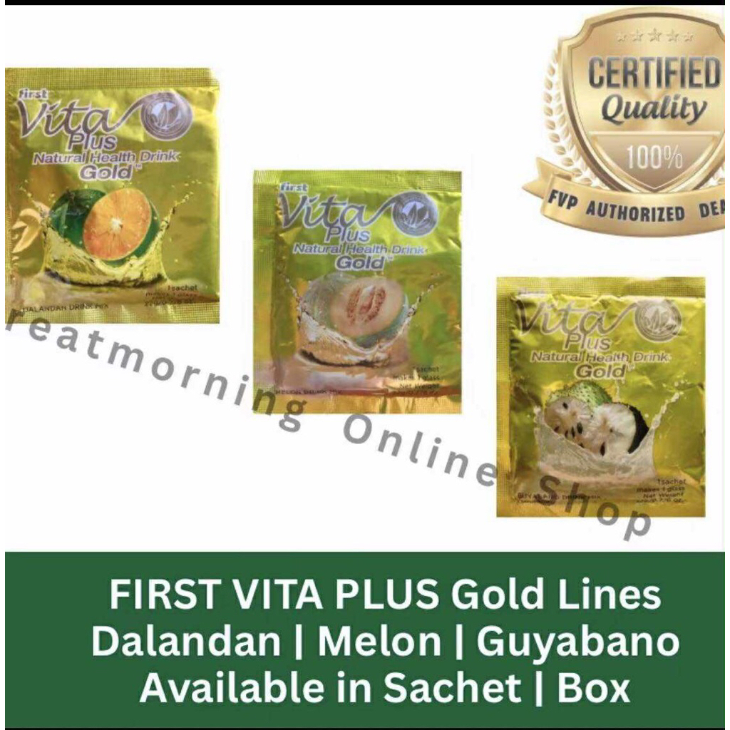 AUTHENTIC First Vitaplus Sachet( DALANDAN GOLD, MELON GOLD And GUYABANO ...