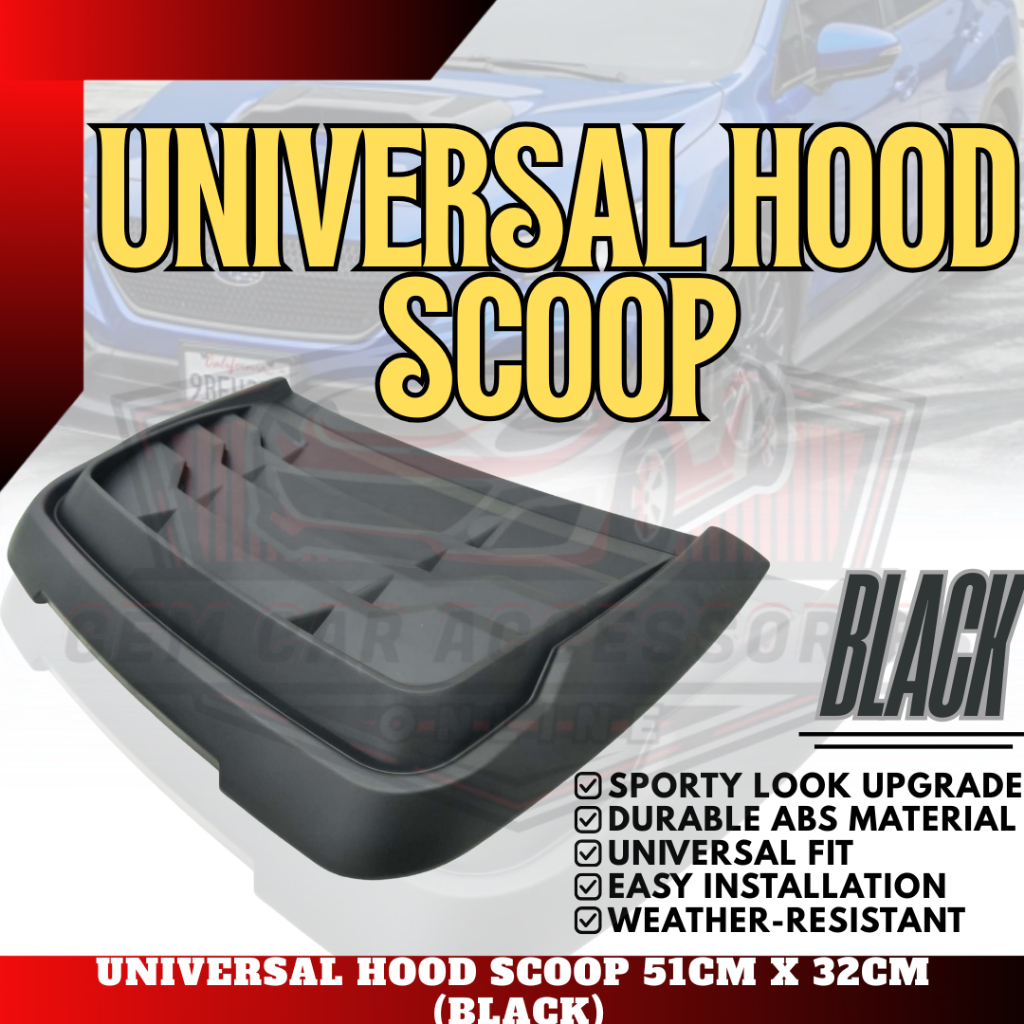 GCAO UNIVERSAL CAR AIR FLOW INTAKE BLACK (12189) | Shopee Philippines