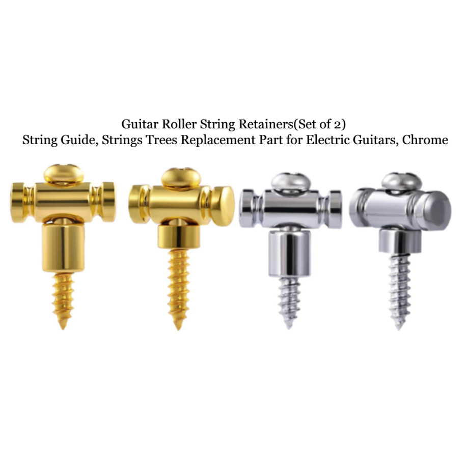 Guitar Roller String Retainers(Set of 2) String Guide, Strings Trees Replacement for Electric ...