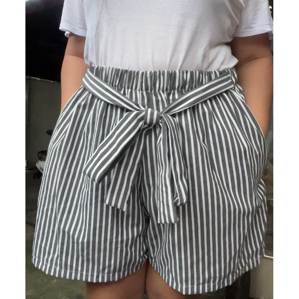 CLASSY TIE SHORT — MMACLOSET PLUS SIZE GARTERIZED COMFORTABLE SHORTS ...