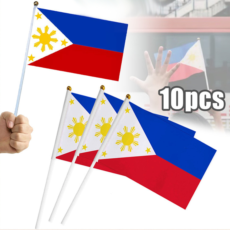 10pcs Small Philippine National Flag Bandila Watawat Pilipinas Flag ...