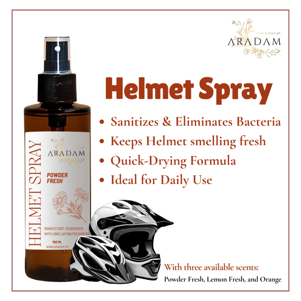 Disinfecting Helmet Spray - Deodorizes, Freshens and Anti-bacterial ...