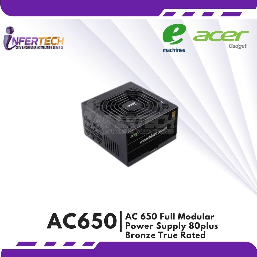 E machine Acer AC650 650W Full Modular Power Supply 80 Plus Bronze True ...