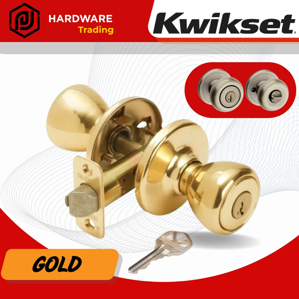 KWIKSET DOOR KNOB LOCK SET ENTRANCE LOCKSETHEAVY DUTY | Shopee Philippines