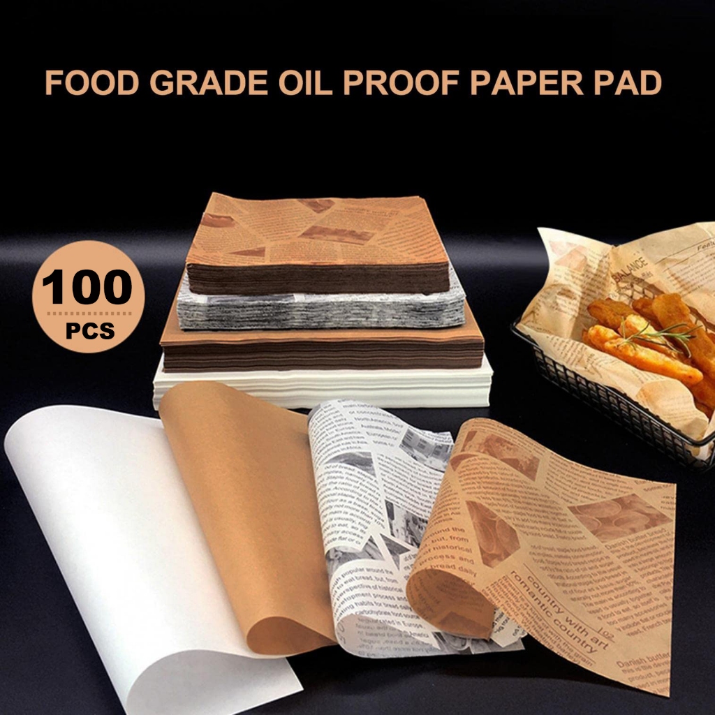 【100 pcs】Food printed Greaseproof Paper cake Ideal Food Liners for Wax ...