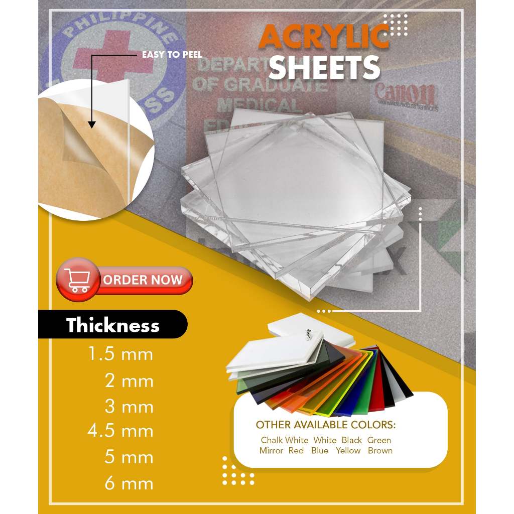 ACRYLIC SHEET CLEAR SHEET PRE-CUT A3 SIZE (2pcs/pack) | Shopee Philippines