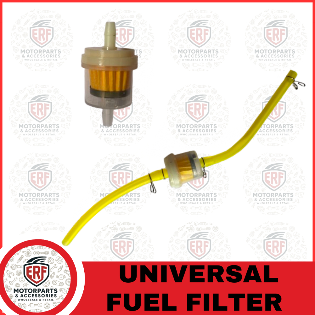 UNIVERSAL FUEL FILTER W/ HOSE AND FUEL FILTER OIL CUP Motorcycle ...