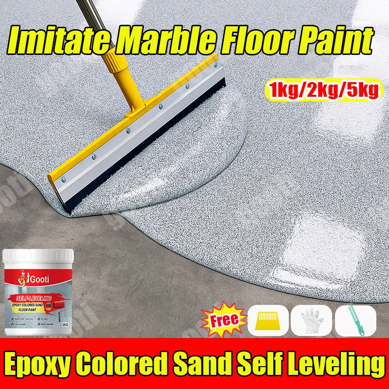 No-Slip Epoxy Colored Sand Resin Self-Leveling Floor Paint For Cement ...