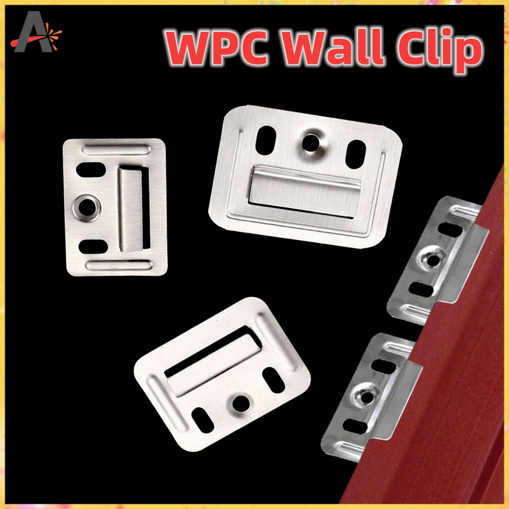 100Pcs/Set PVC Wall Panel Clip WPC Wall Panel Metal Clip Fluted Metal ...