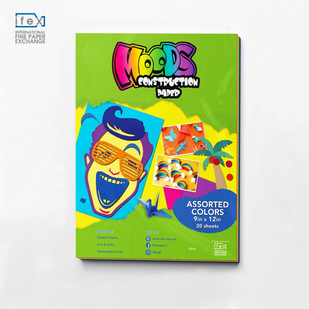 Moods Construction Paper Assorted Color 20s (9x12 inches) | Shopee ...