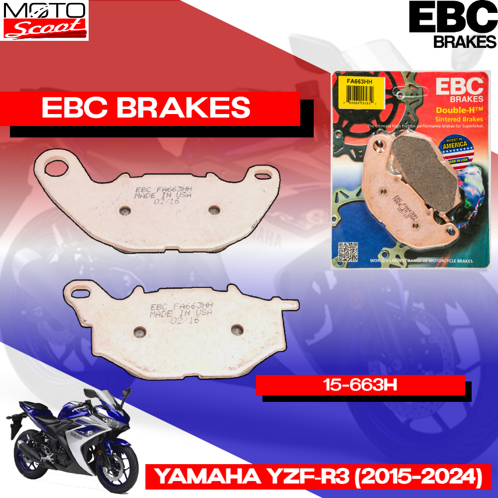 MotoscootPH EBC FRONT BRAKED PADS | FOR Yamaha Yzf-R3 2015-2024 (COD ...