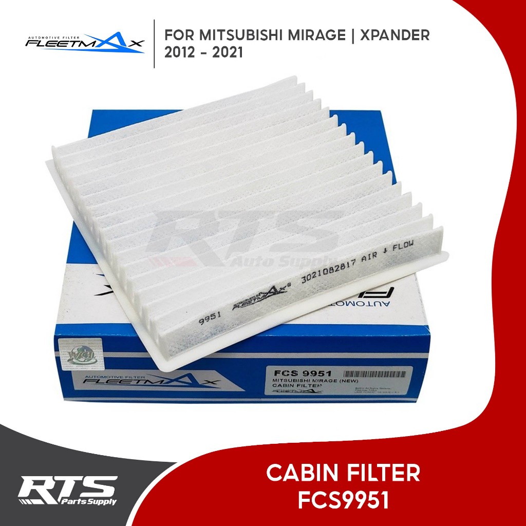 Cabin Filter for Mitsubishi Mirage and Xpander 2012 - 2021 Fleetmax ...