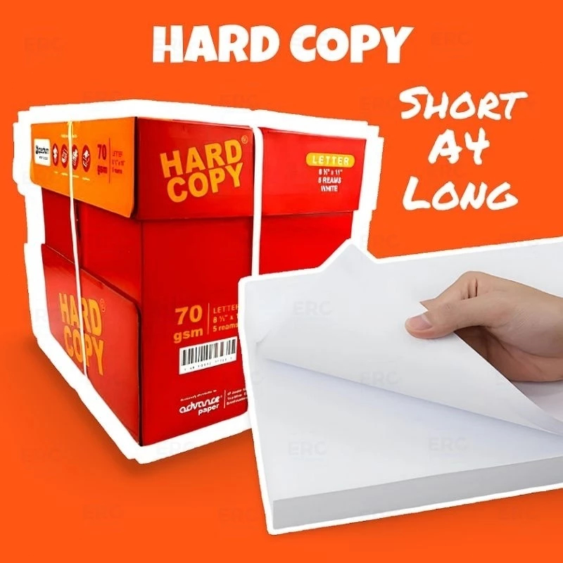 [COD] 500 Sheets Hard Copy Paper Short Long & A4 Size Bond Paper Per ...