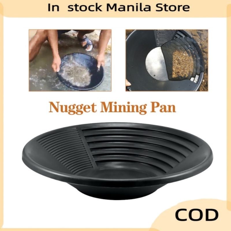 Large Black Plastic Sand Gold Mining Pan Basin Solid Nugget Mining Pan ...