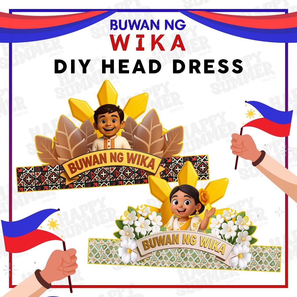 BUWAN NG WIKA THEMED DIY HEAD DRESS | Shopee Philippines