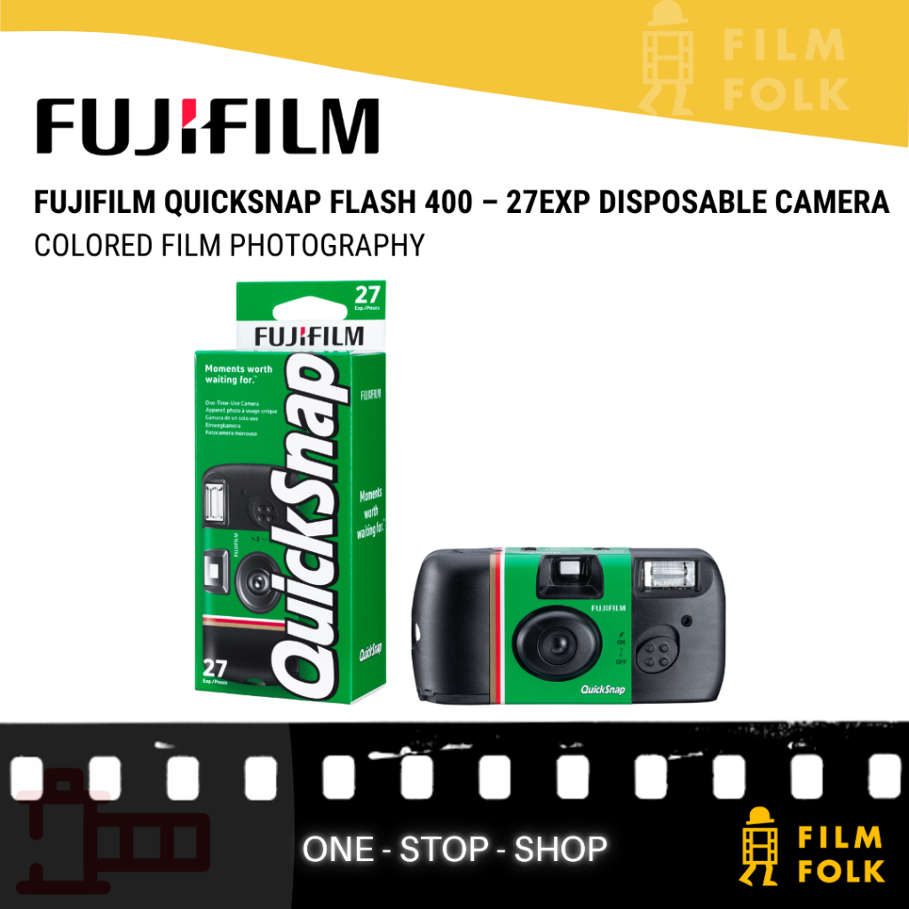FUJIFILM QUICKSNAP FLASH 400 DISPOSABLE CAMERA - COLORED PHOTOGRAPHIC ...