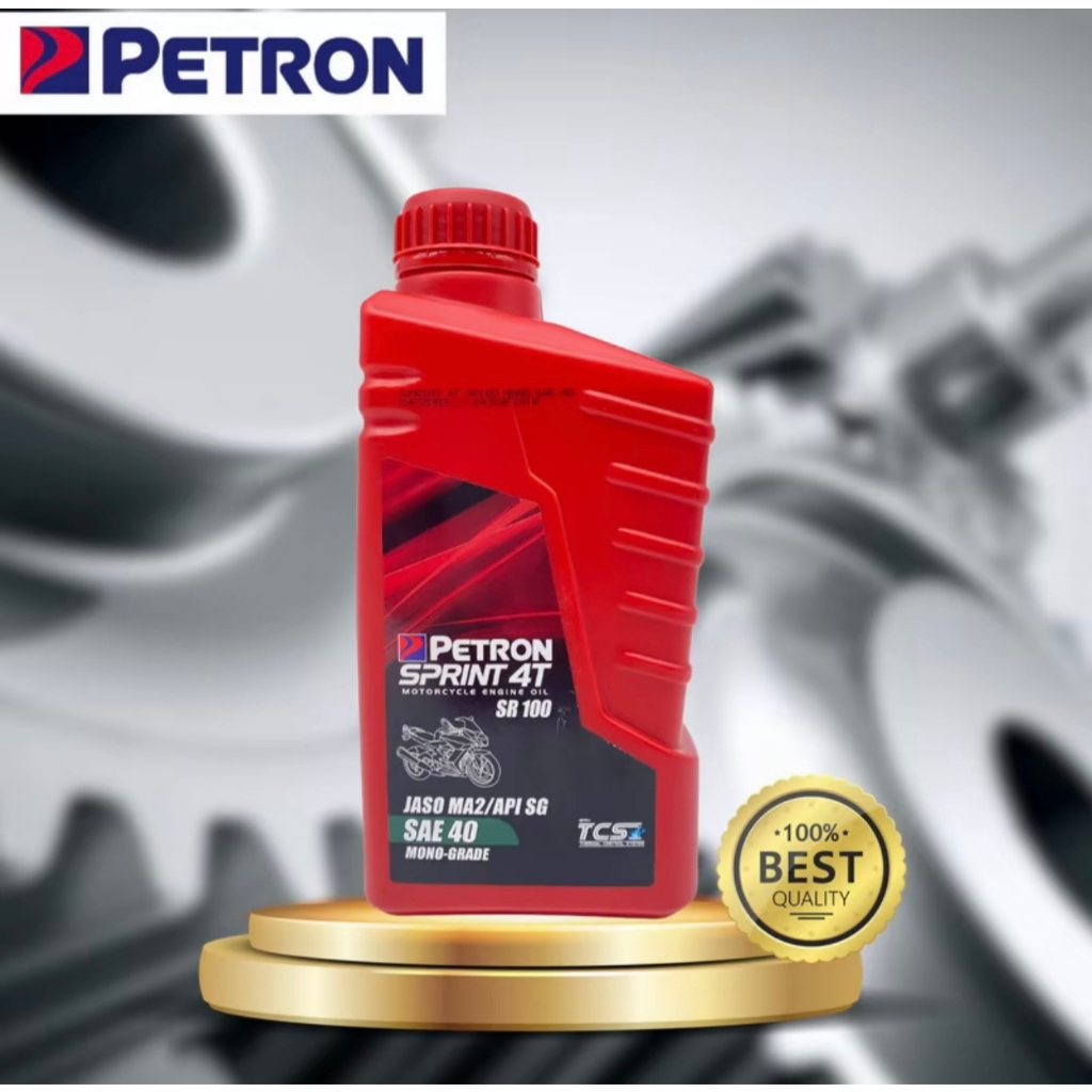 Petron Sprint 4T SR100 Mono-Grade Motorcycle Engine Oil SAE 40 1L Honda ...