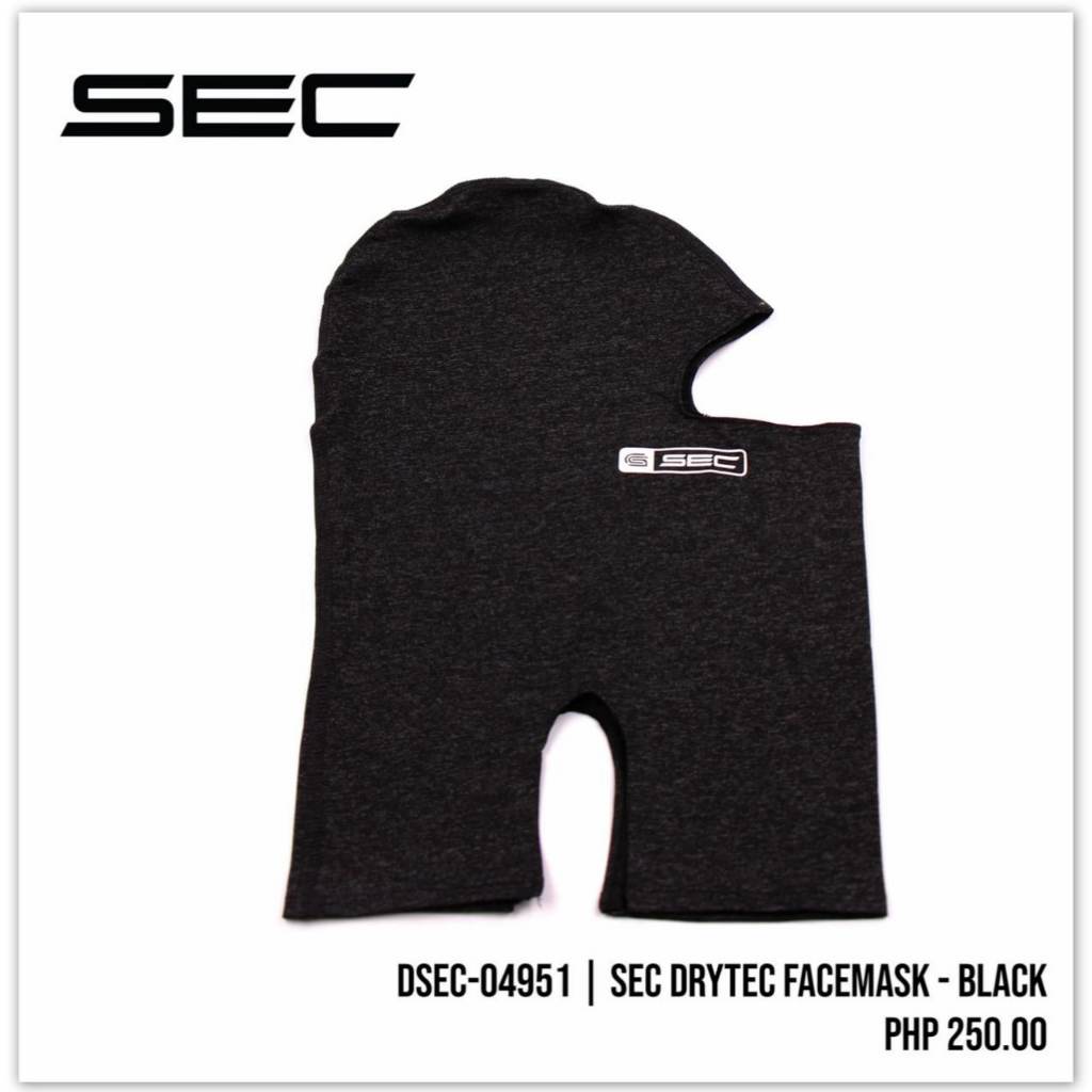 DSEC-04951 I SEC Drytec Facemask (Black) | Shopee Philippines
