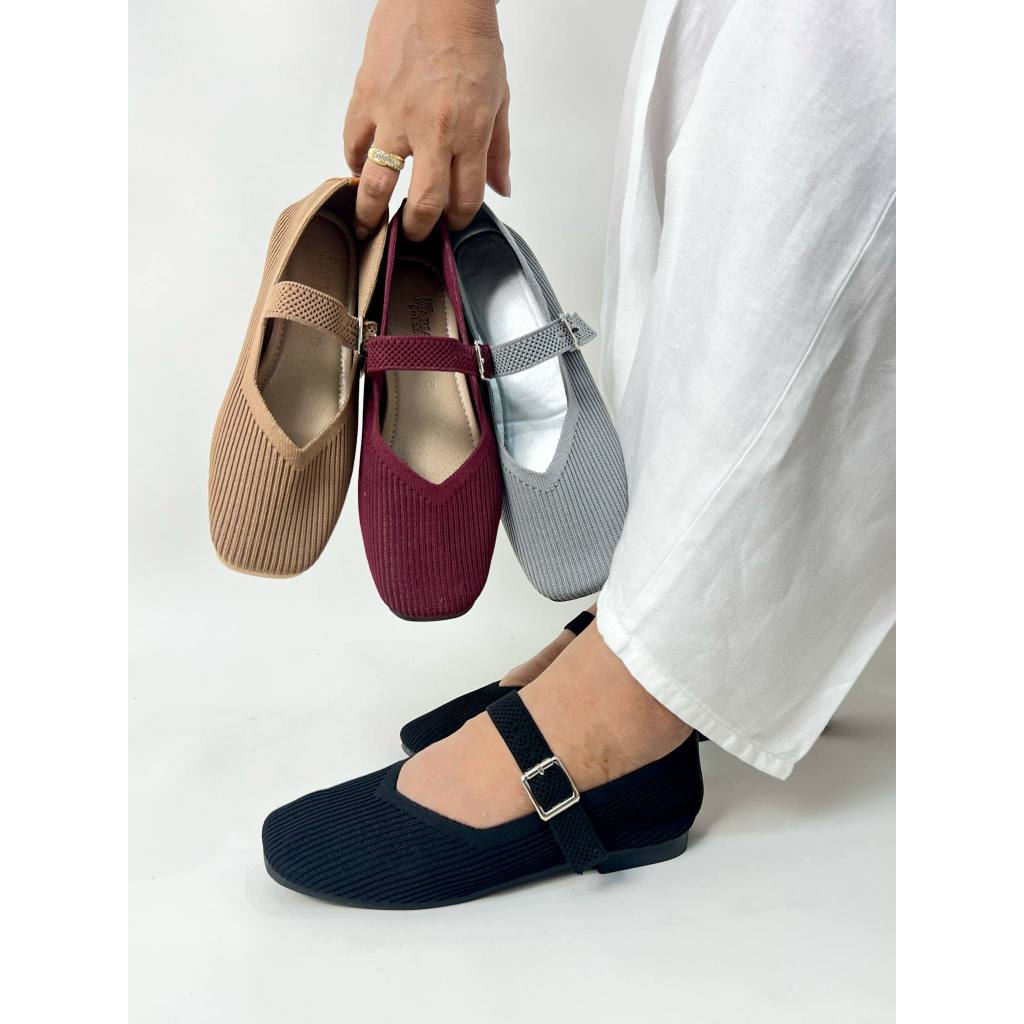 VIEN - Mary Jane Adjustable instep strap for a comfy square toe Knit ...