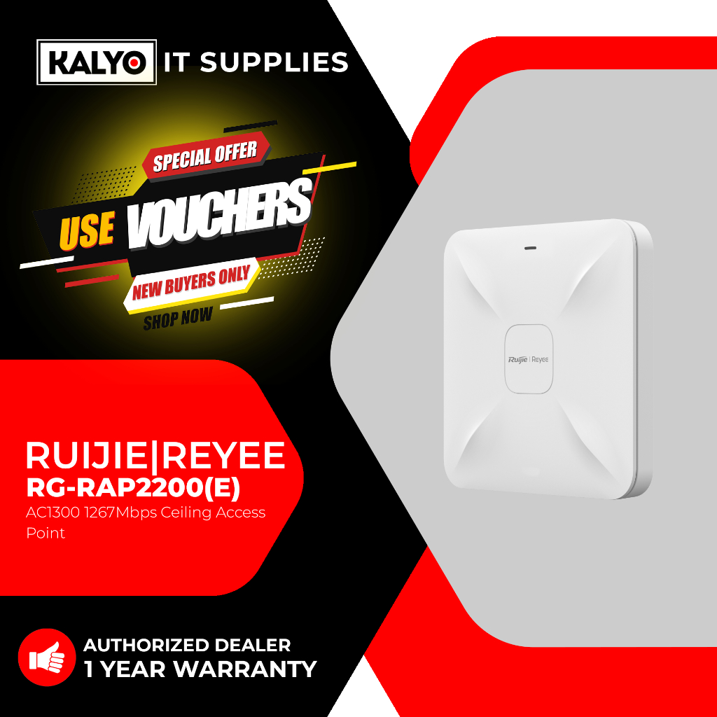 Ruijie | Reyee RG-RAP2200(E) Wi-Fi 5 1267Mbps AC1300 Ceiling Access ...
