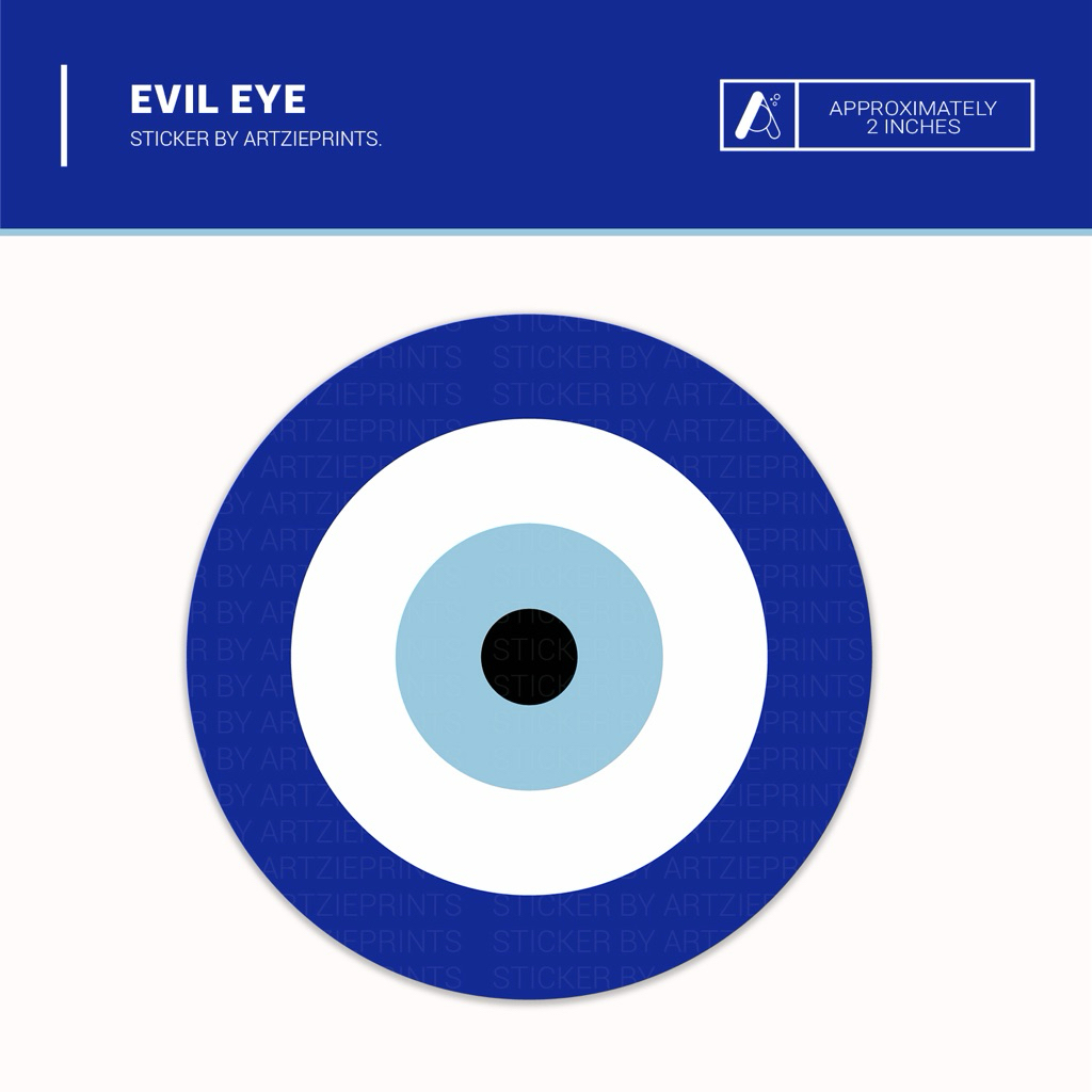 Evil Eye Sticker | Matte Laminated Waterproof | For : Laptop | Journal ...