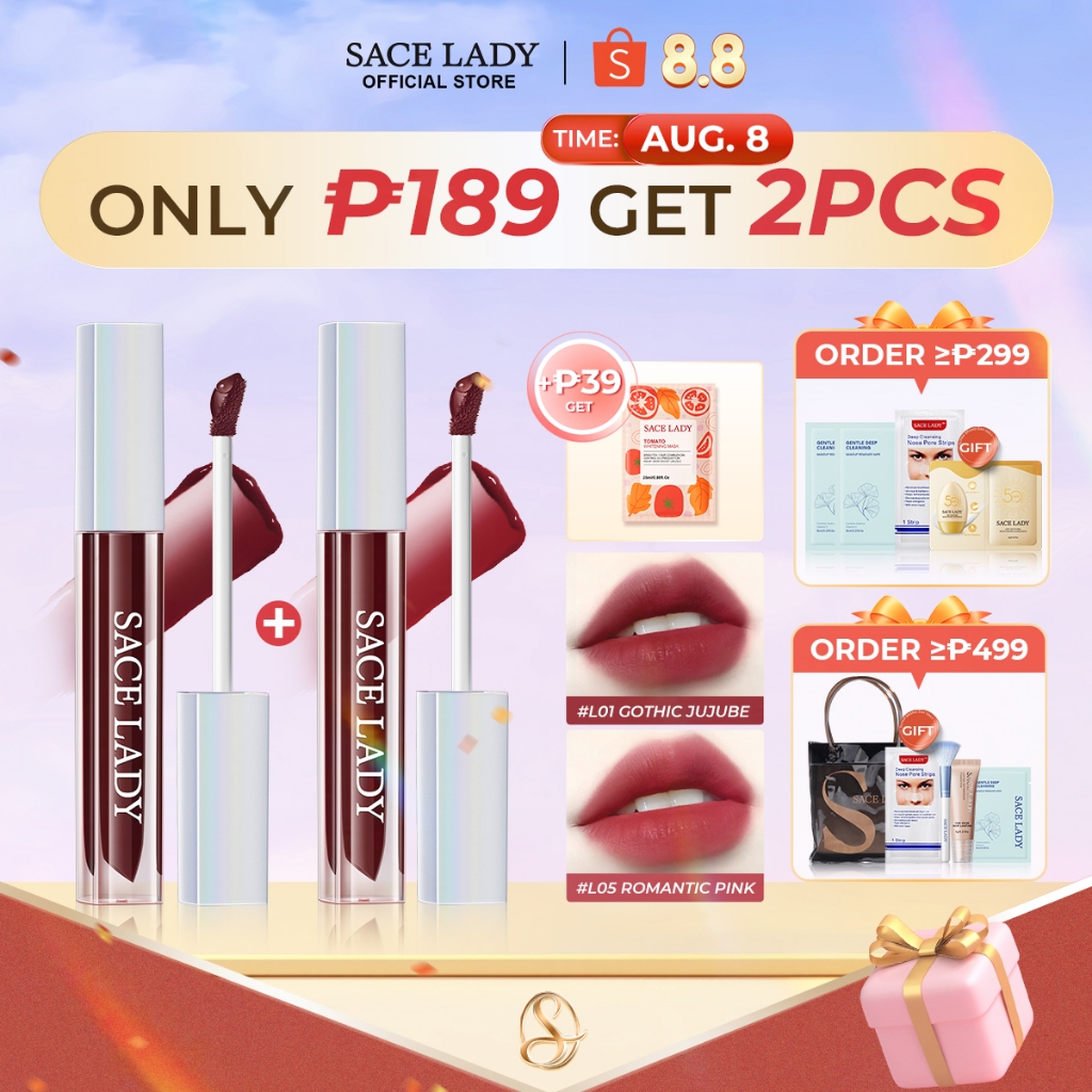 SACE LADY Blurred Mist Lip Tint Matte Non-sticky Lipstick Waterproof ...