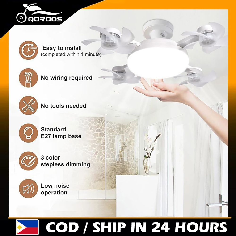 QOROOS Drone Fan Light - 3-in-1 Ceiling Fan with LED Light & Remote ...