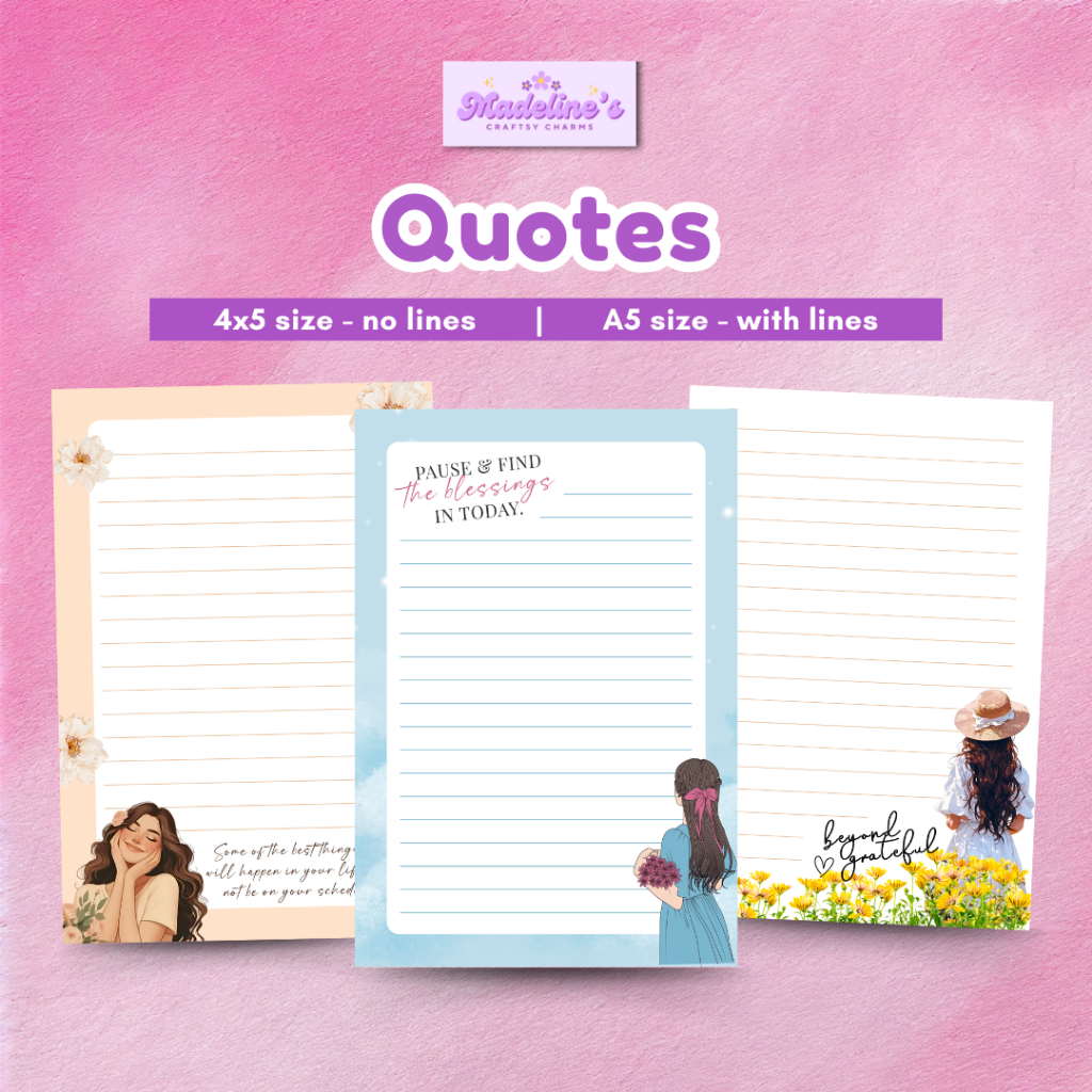 Madeline's Craftsycharm | Notepad - Quotes, Faith | Shopee Philippines