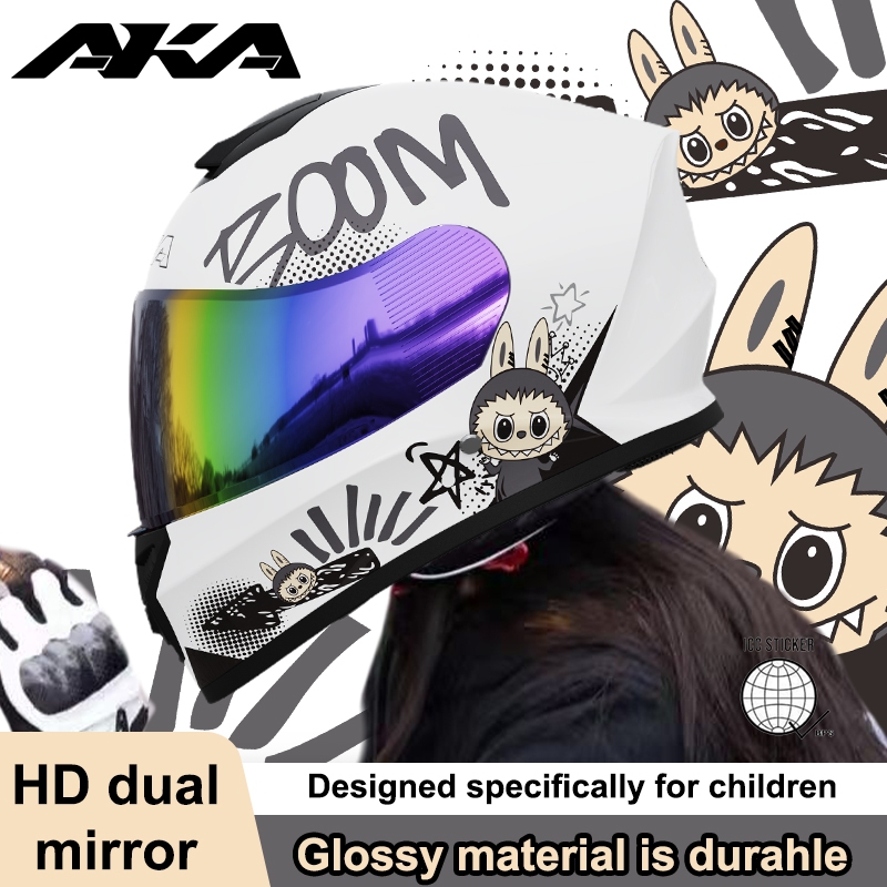 AKA full face Motorcycle Helmet with Dual Lens | Shopee Philippines