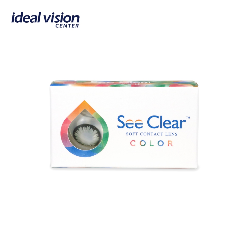 See Clear Colored Contact Lens Monthly Disposable Black, Blue and Mocha ...