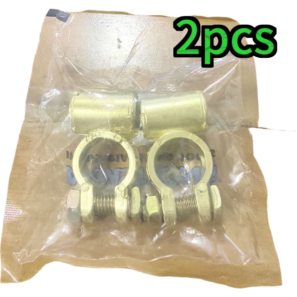 Brass Plated Positive + Negative - Car Vehicle Alloy Battery Terminal ...