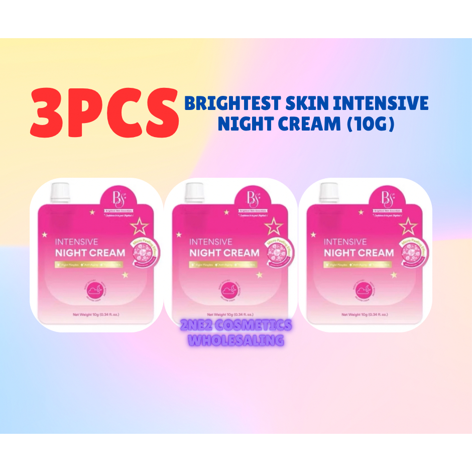3PCS Original Brightest Skin Intensive Night Cream Sachet | Shopee ...