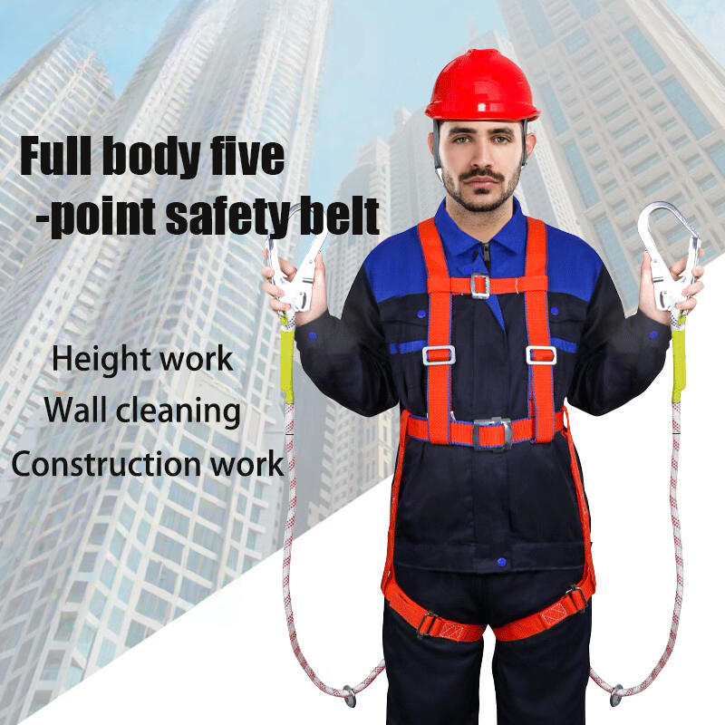 Full Body Fall Protection Safety Harness Adjustable Construction Belt ...