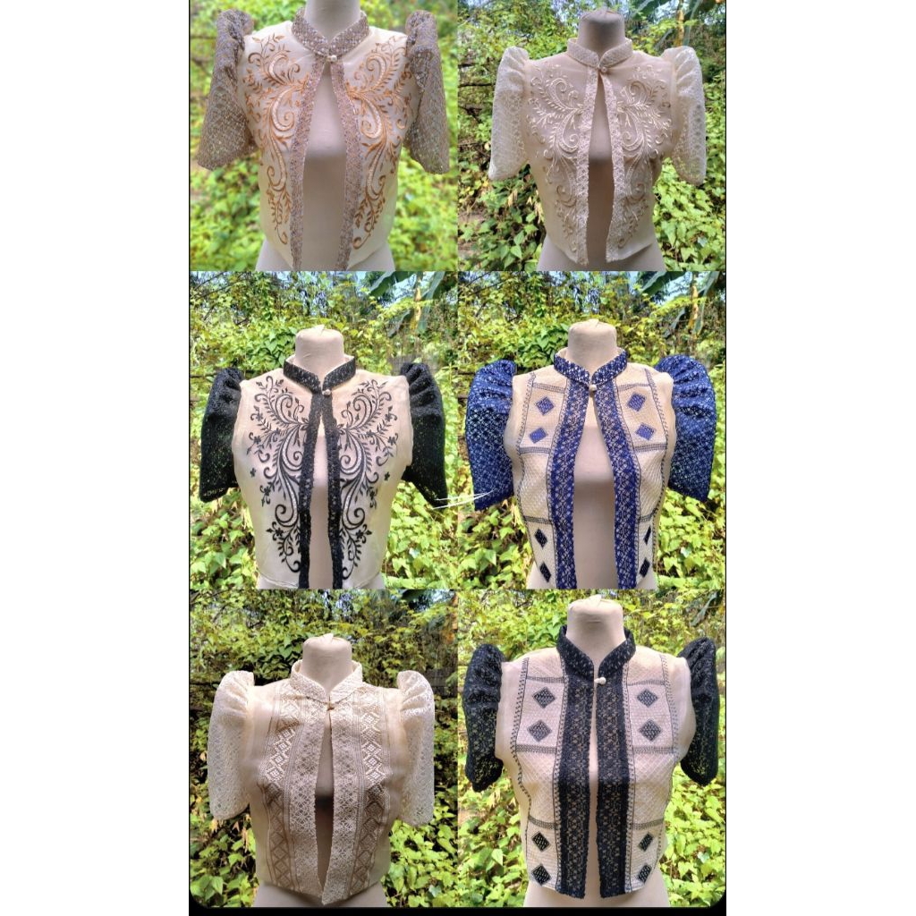 Modern Filipiniaña Bolero SPIDER NET DESIGNS | Shopee Philippines