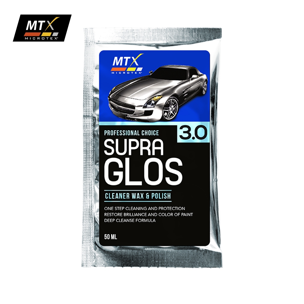 Microtex SupraGLOS 50ml Cleaner Wax & Polish (With Silicone, Wax ...