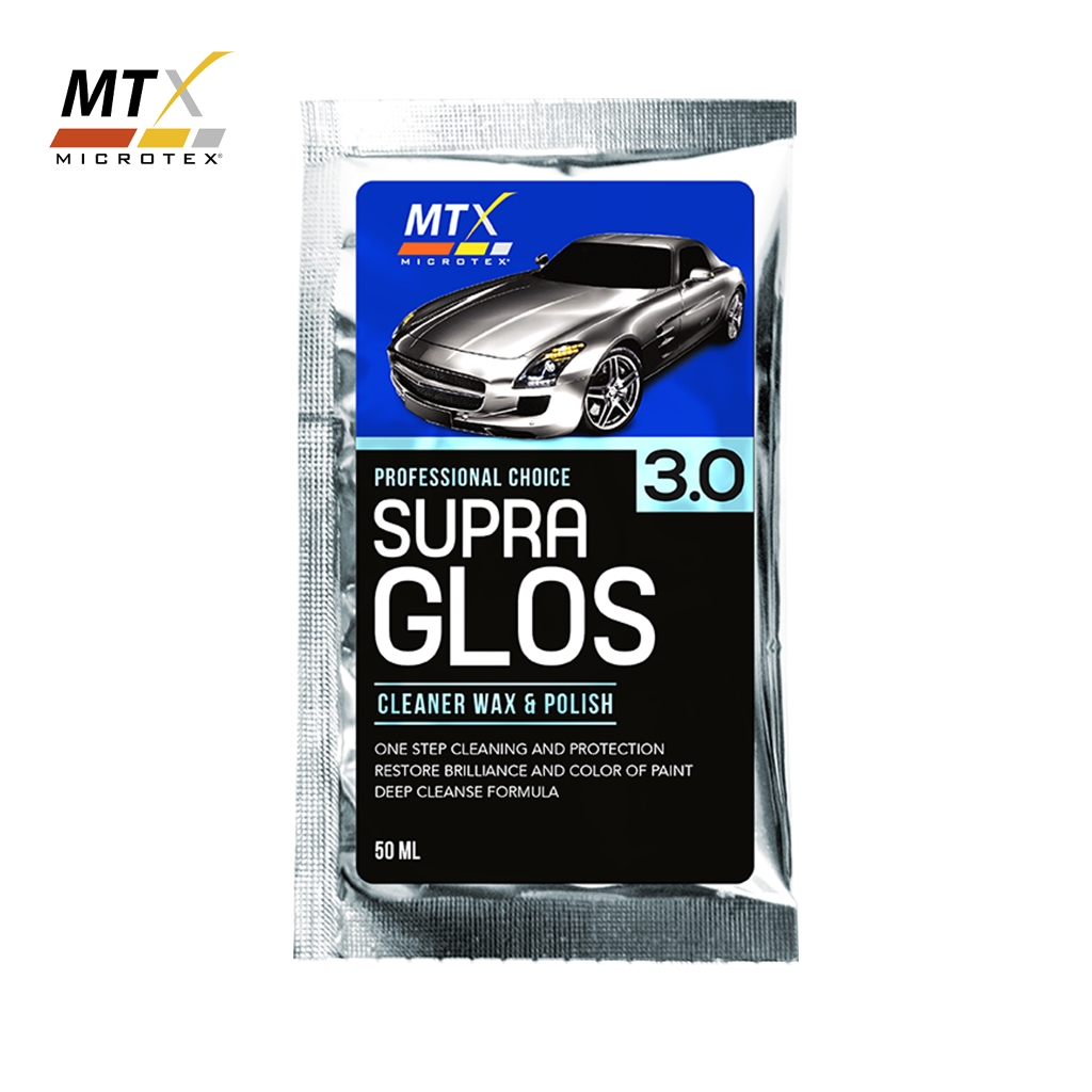 Microtex SupraGLOS 50ml Cleaner Wax & Polish (With Silicone, Wax ...