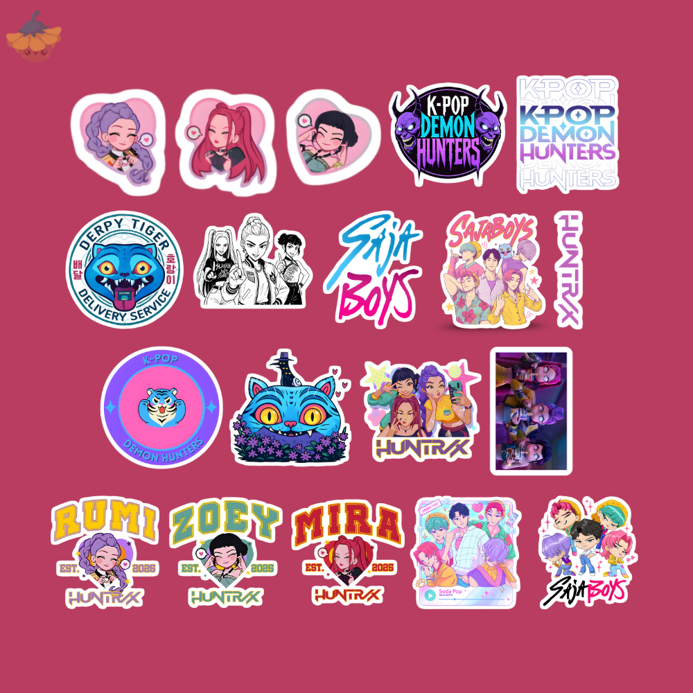 Kpop Demon Hunters Stickers | Laminated Waterproof Vinyl Stickers ...