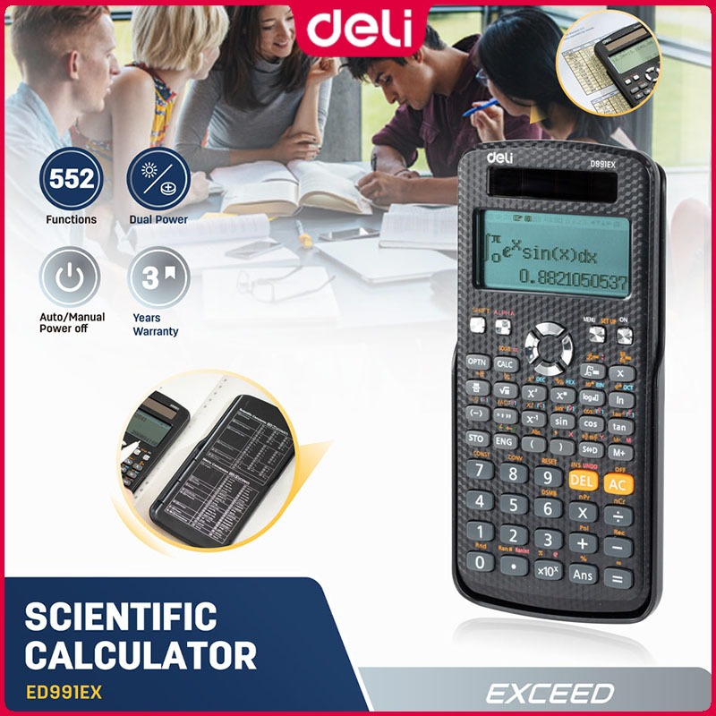 Deli Multifunctional Scientific Calculator Staionery School Supplies ...