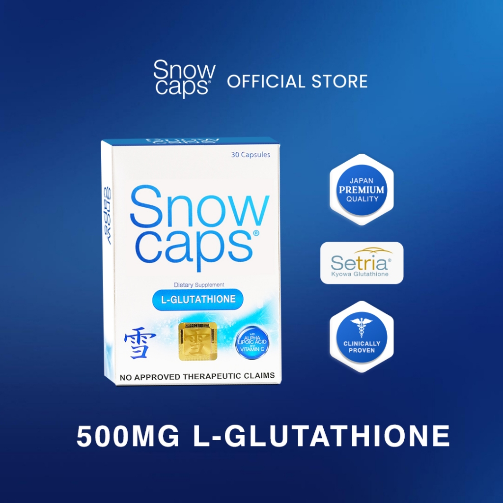 SnowCaps Premium Dietary Supplement L-Glutathione 500mg | Shopee ...