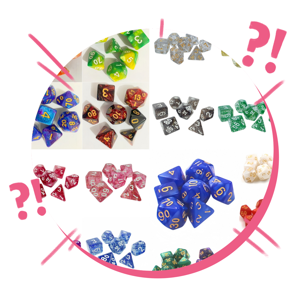 Two-Color/Rainbow Glitter/Colorful Dice - Dungeons & Dragons Tabletop ...