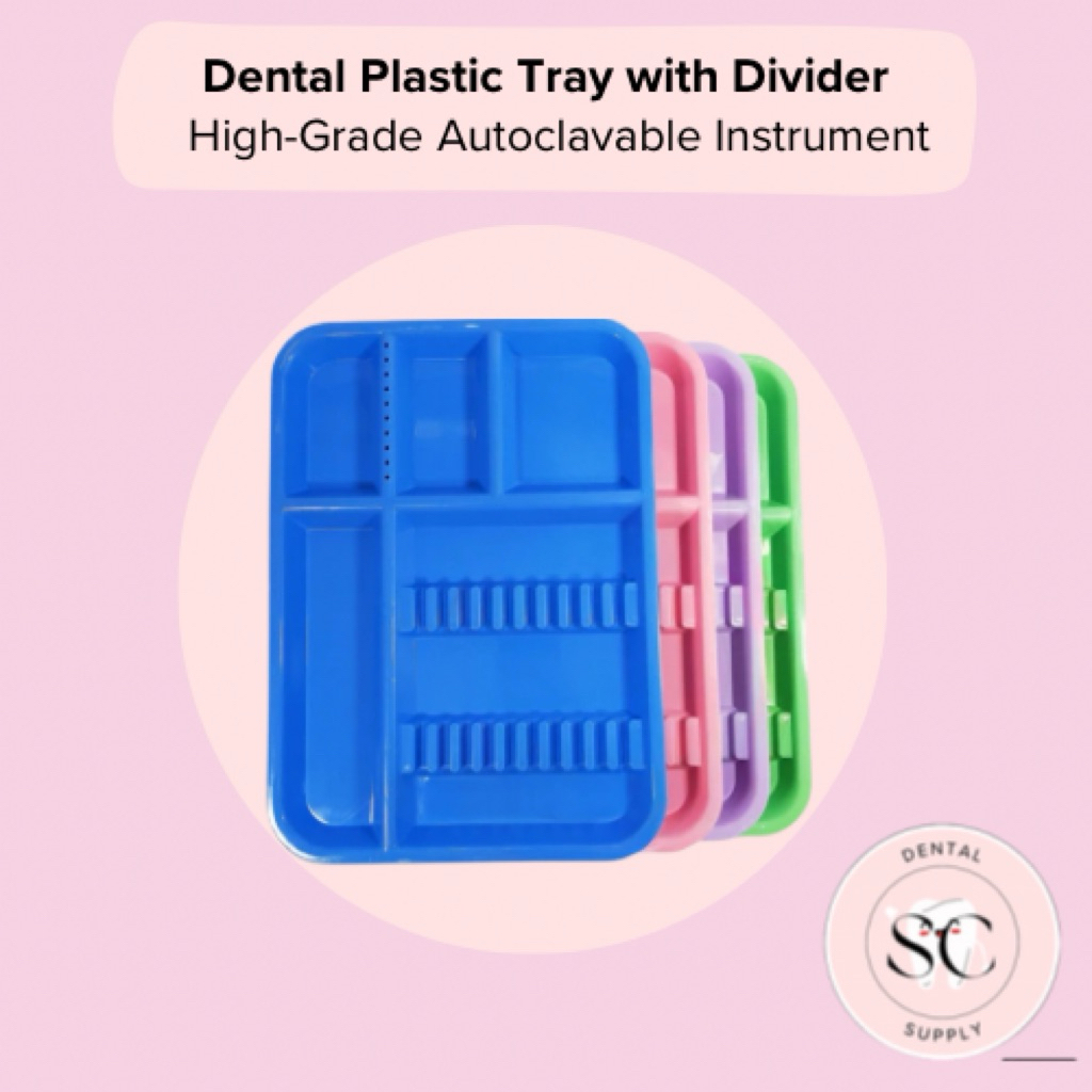 Dental Plastic Tray with Divider Autoclavable (ASSORTED BUT YOU CAN ...