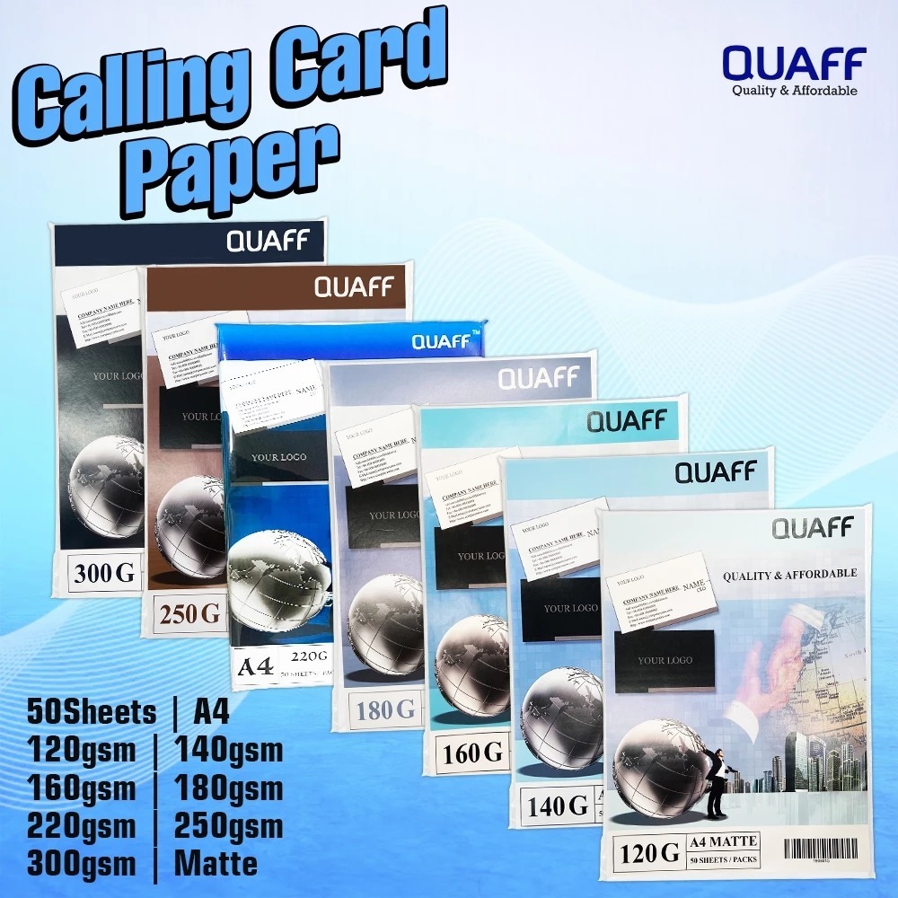Quaff A4 Size Double Sided Matte Calling Card Paper 50 Sheets Pack ...