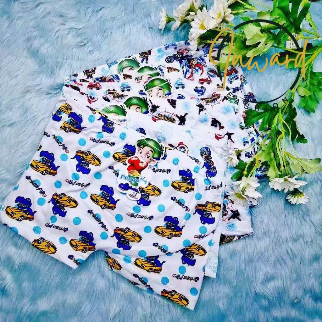 INWARD #6/12pcs Boxer Short Assorted Design Boy Underwear Age for 3-10 ...