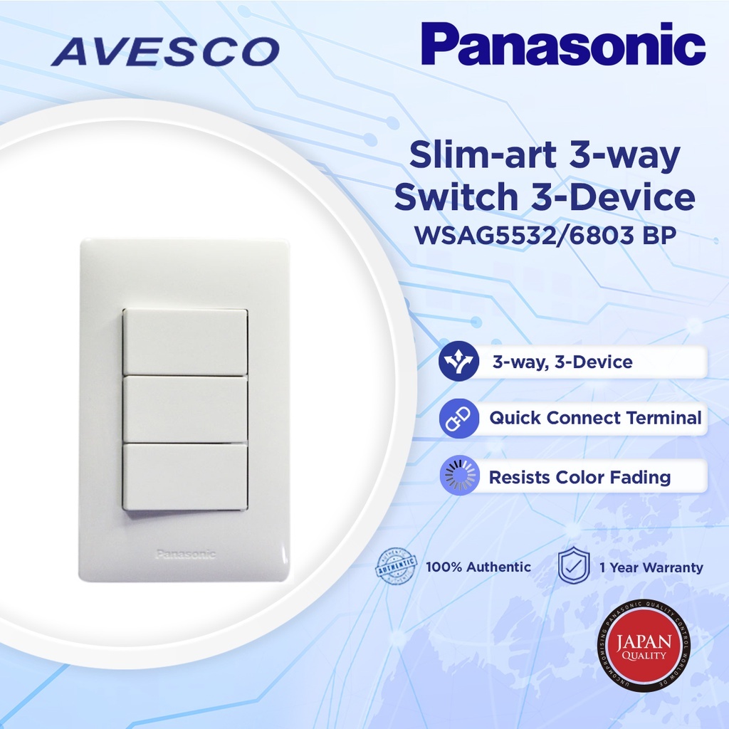 Panasonic | Slim-art 3-way Switch 3-Device | WSAG5532/6803BP Non ...