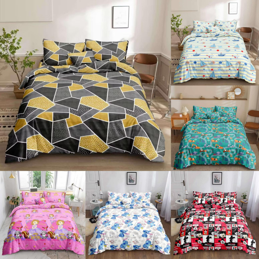 3 in 1 Printed Bed Sheet - Canadian Cotton - Princess Cartoons Kids ...
