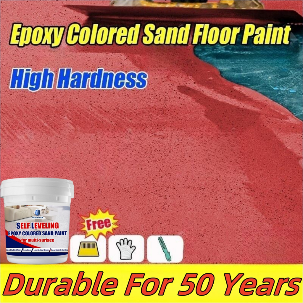 Epoxy Colored Sand Self Leveling Imitation Marble Floor Paint Apply To ...