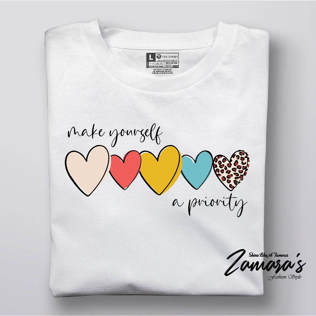 ZAMARA Tee-Zhirt A Prioirty Heart Print Tshirt Unisex for men and women ...
