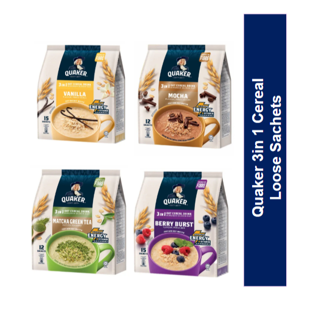 Quaker 3-in-1 Oat Cereal Drink Loose Sachet (Healthy Breakfast/Instant ...